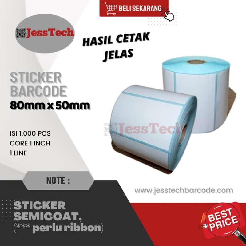 Jual Stiker Obat Farmasi 8x5cm Label Barcode 80x50mm Isi 1.000pcs ...