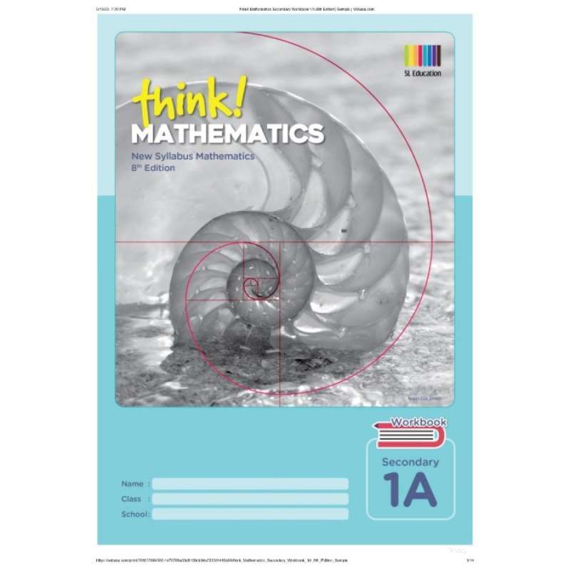Jual Think! Mathematics / New Syllabus Mathematics 8th Edition - 2a Di ... Jual Think! Mathematics / New Syllabus Mathematics 8th Edition - 2a Di ...