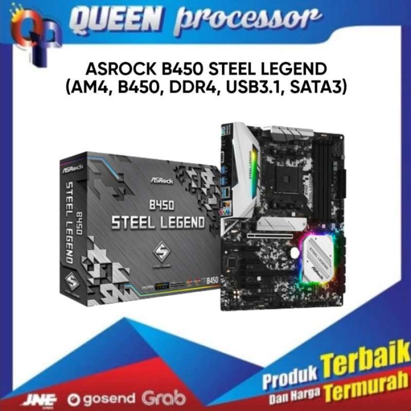 Promo Asrock B450 Steel Legend (am4, B450, Ddr4, Usb3.1, Sata3) Diskon ...