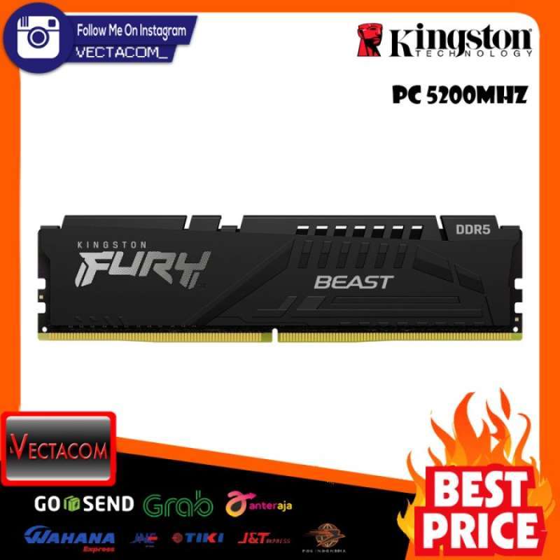 Promo Ram Pc Kingston Fury Beast 16gb Ddr5 5200mhz (1x16gb) - Memory Longdim Diskon 23% Di ...