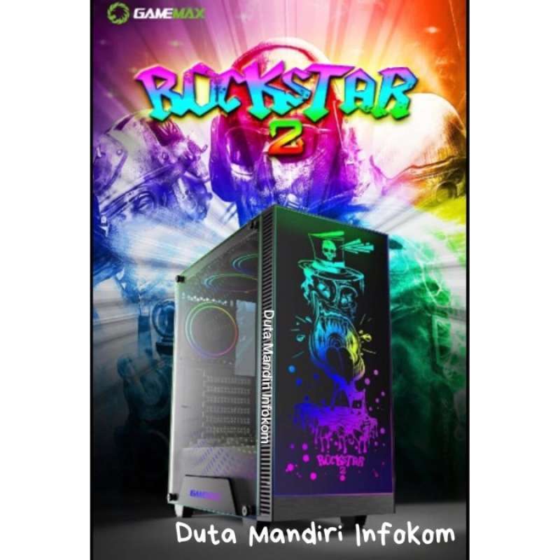 Promo Game Rockstar 2 Argb Light - Tempered Glass Mid-tower Gaming Case ...