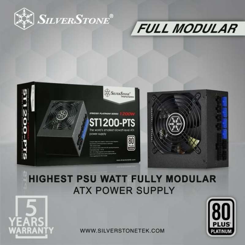 Promo Psu Silverstone St1200-pts 1200w 80 Plus Platinum Full Modular ...