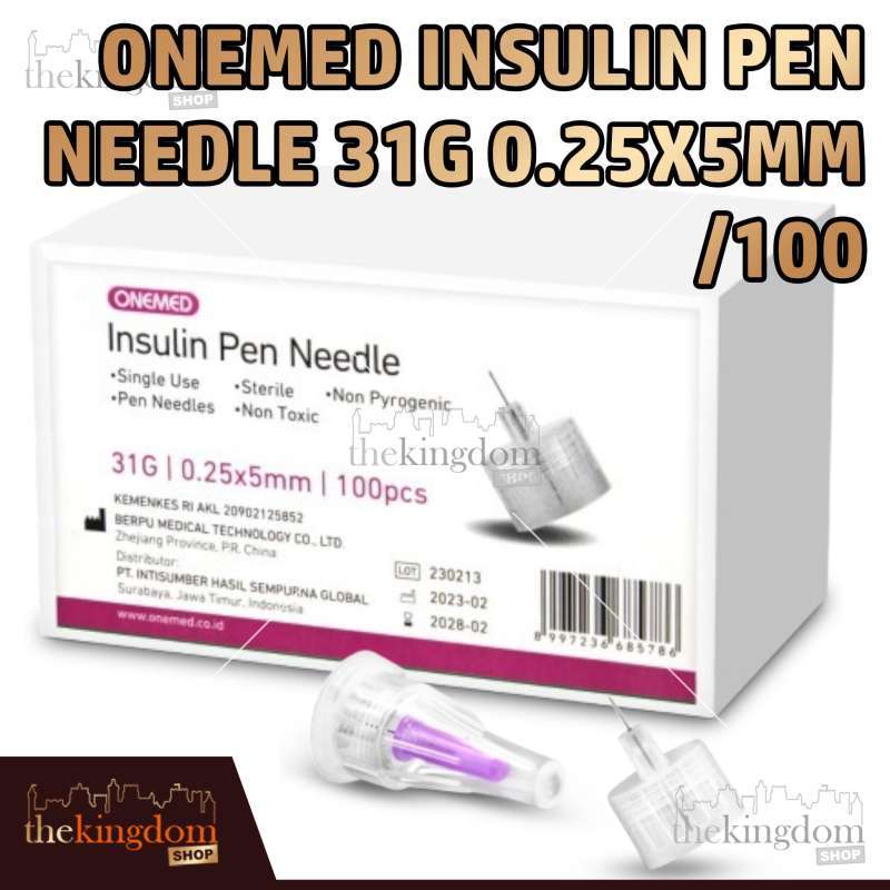 Jual Onemed Insulin Pen Needle 31g 0.25x5mm /100 Single Use Sterile Non ...