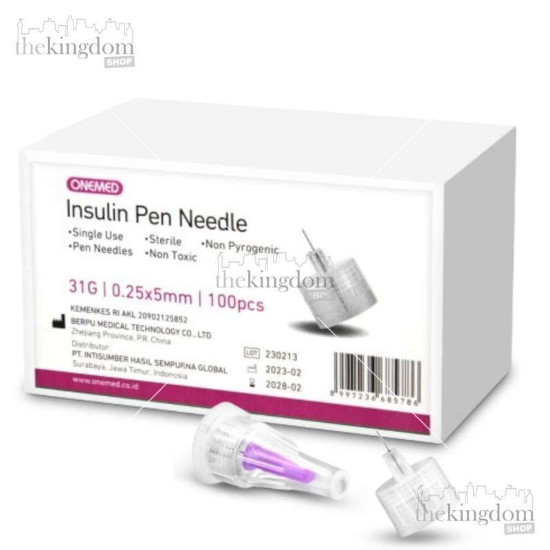 Jual Onemed Insulin Pen Needle 31g 0.25x5mm /100 Single Use Sterile Non ...