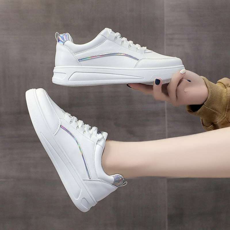 Promo Sepatu Sneakers Putih Wanita Korea Nada By Gio Saverino - Silver ...