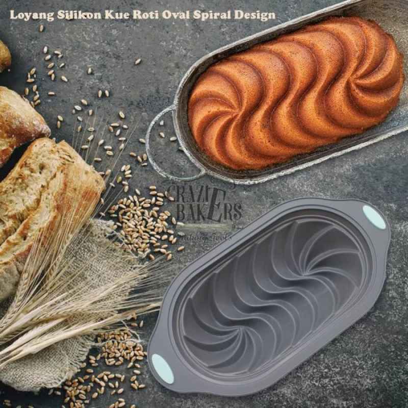 Promo Loyang Silikon Kue Roti Oval Spiral Design Diskon 23% Di Seller ...