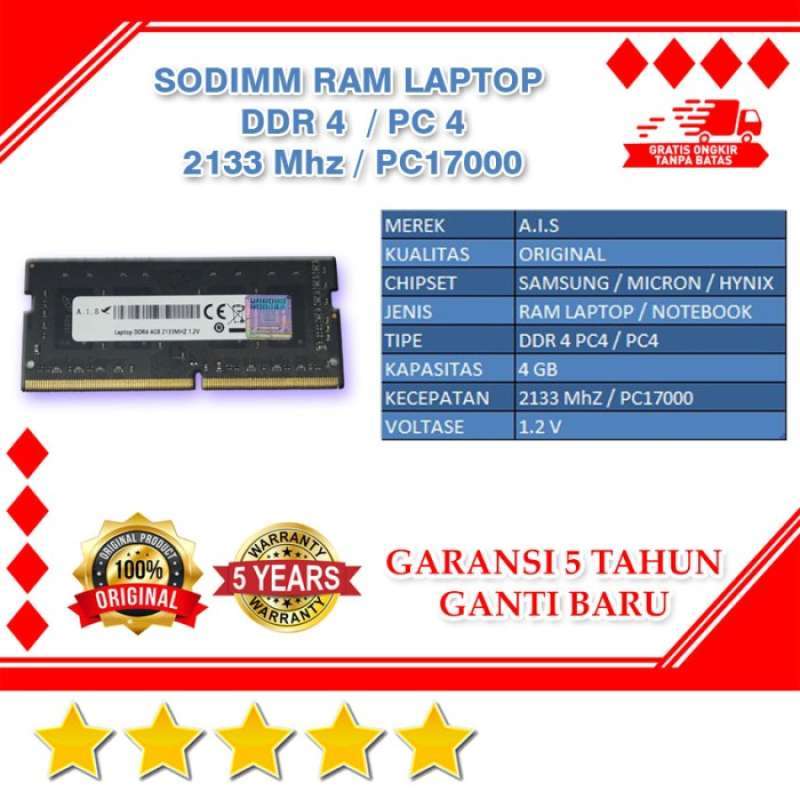 Promo Ram Laptop Ddr4 Ram Ddr4 Pc4 4 Gb 2133mhz 2400mhz 2666mhz
