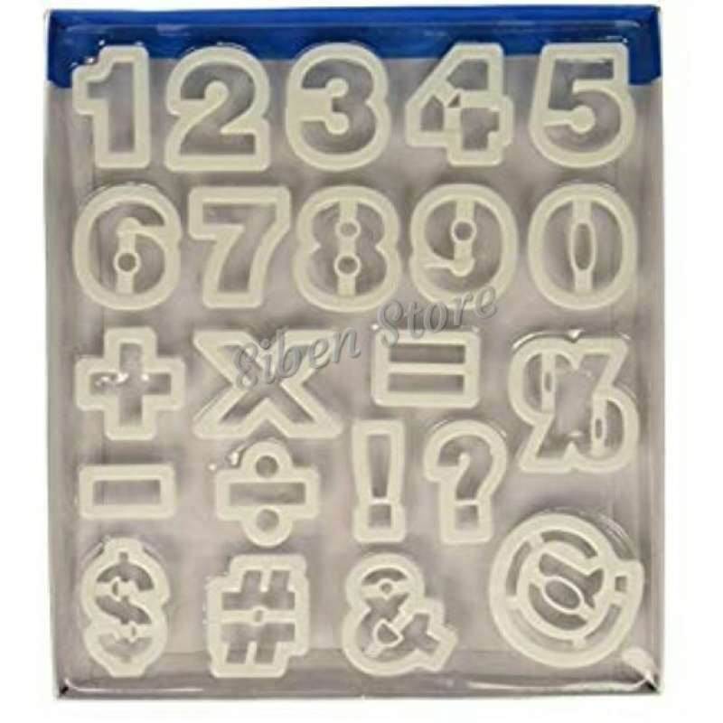 Promo Number/symbol Cutter Set-22, 5cm H Diskon 23% Di Seller Nishimu ...
