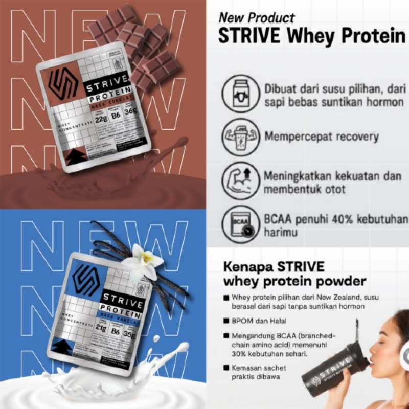 Jual Strive Nutrition- Whey Protein Concentrate 36 G Susu Protein ...