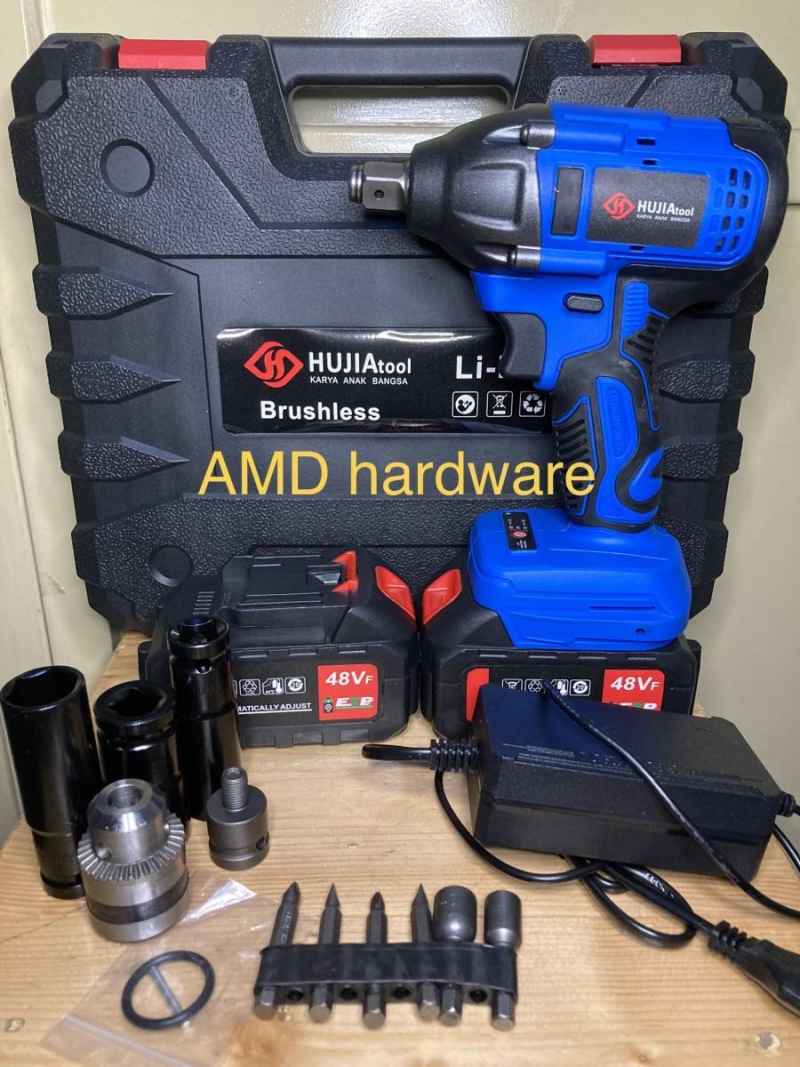 Jual Bor Cordless Brushless Impact Wrench Sock Set 21v Nagawa Model ...