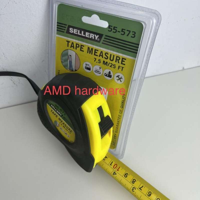 Jual Meteran Karet 7,5m Original Sellery Taiwan Tape Measure 7.5 Meter ...