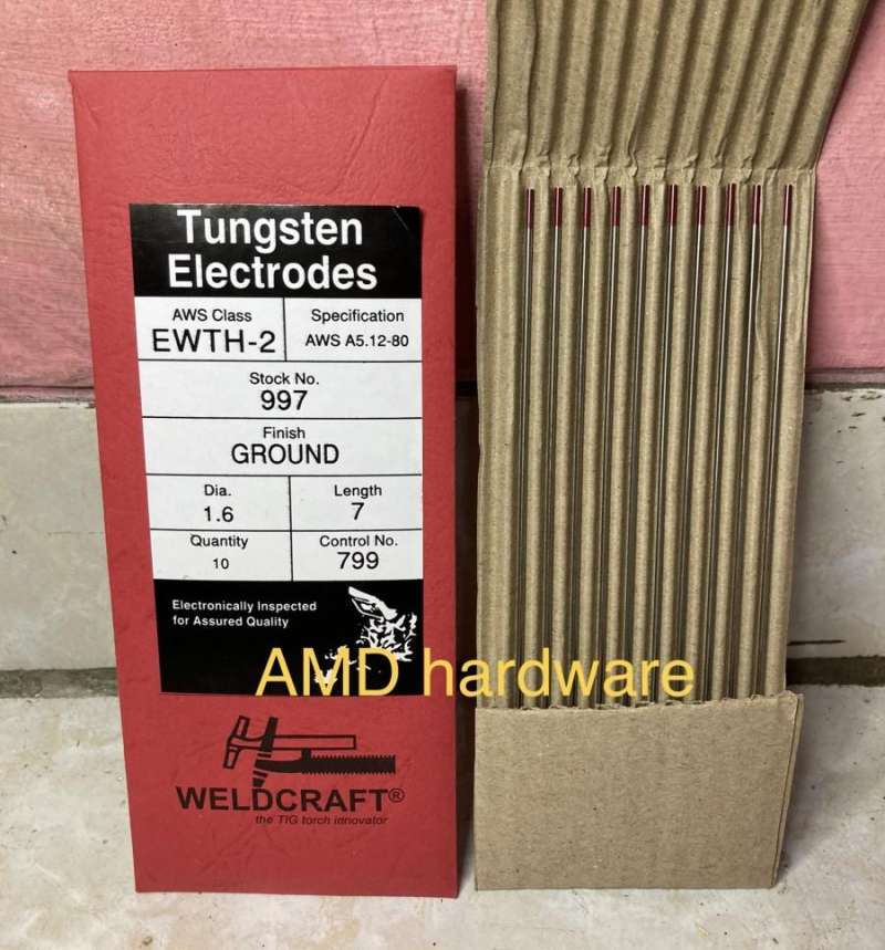 Jual Tungsten Electrode Kawat Las Argon 1,6mm 1.6mm 1,6 1.6 Weldcraft ...