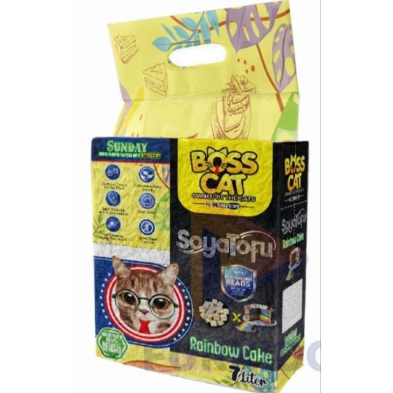 Jual Pasir Kucing Gumpal Wangi Tofu Soya Boss Cat 7 Liter Di Seller ...