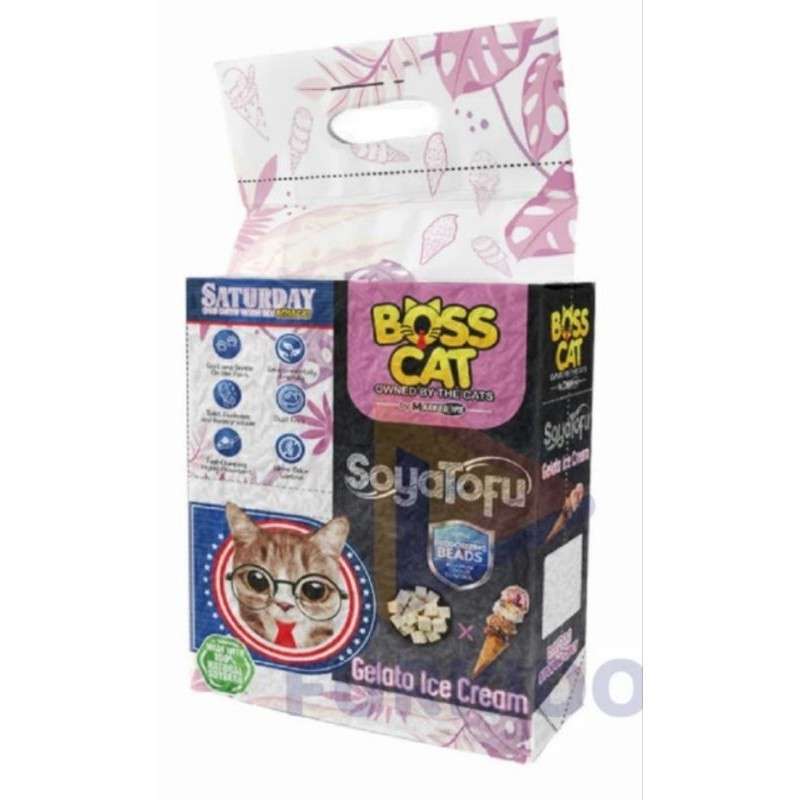 Jual Pasir Kucing Gumpal Wangi Tofu Soya Boss Cat 7 Liter Di Seller ...