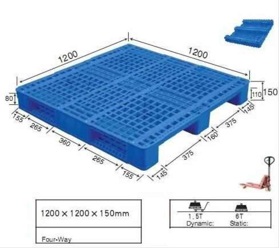 Promo Krisbow Pallet Plastik Sg Dc Pfr 120x120x15 Cm - Biru Diskon 15% ...
