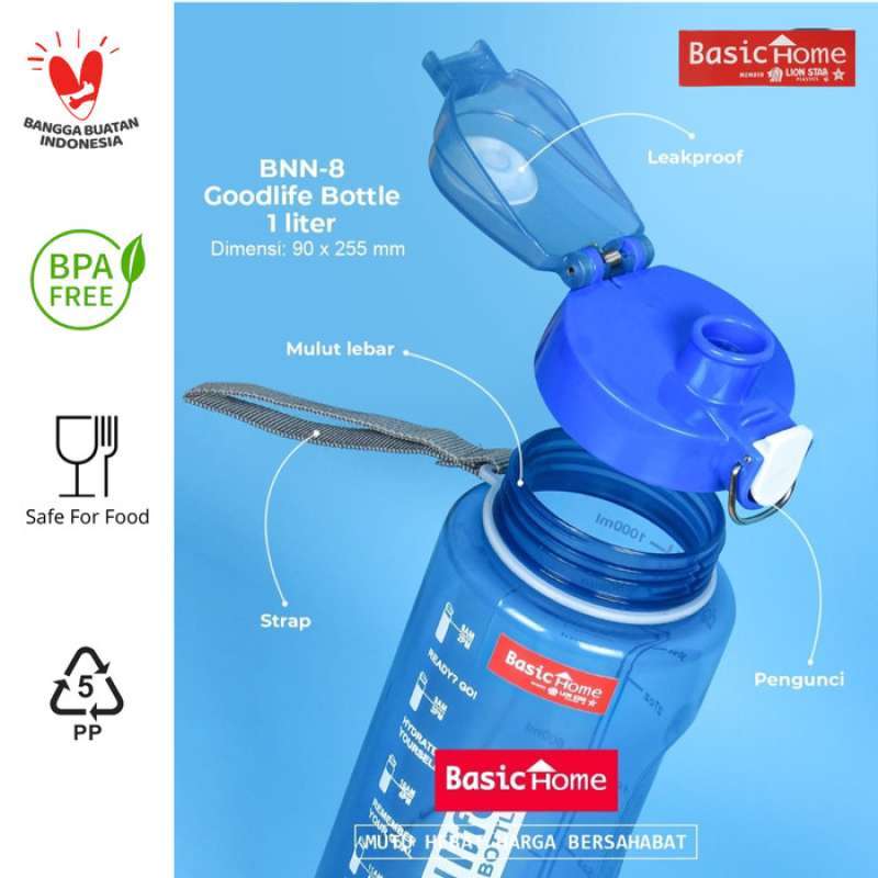 Promo Botol Minum Kekinian Goodlife Bottle 1 Liter 2 Liter Basic Home ...