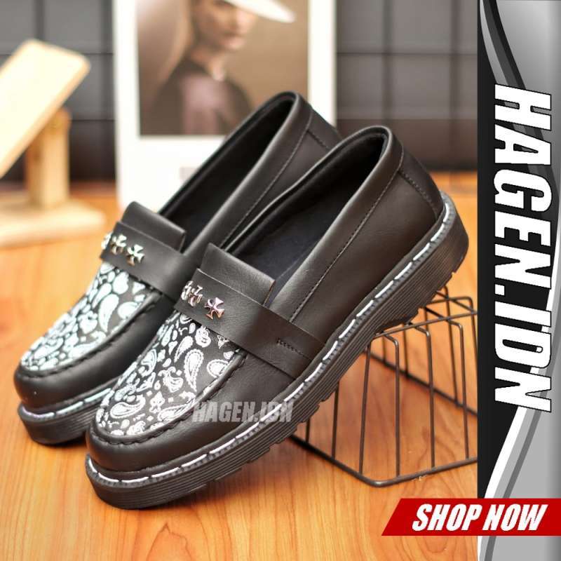 Promo Jackson Sepatu Docmart Pria Hitam Loafers Kerja Simple - Jackson ...