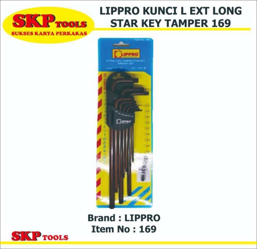 Promo Lippro Kunci L Ext Long Star Key Tamper Set 169/kunci L Bintang ...