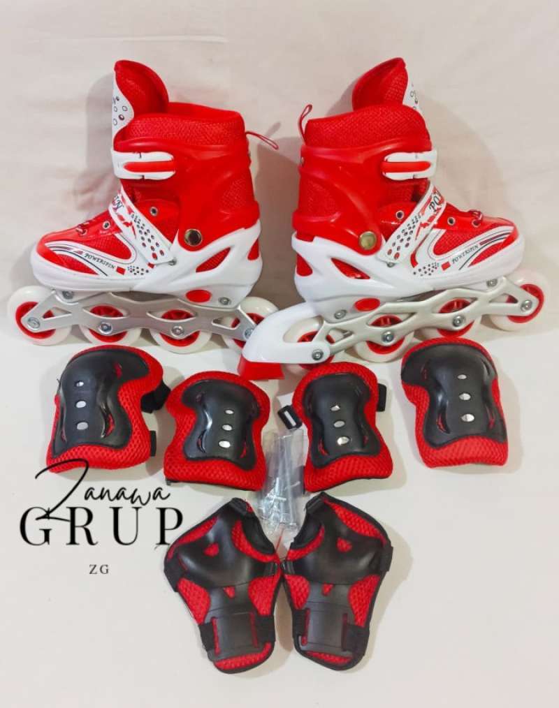 Promo Promo- Sepatu Roda Power Inline Plus Deker Atau Pelindung - M ...