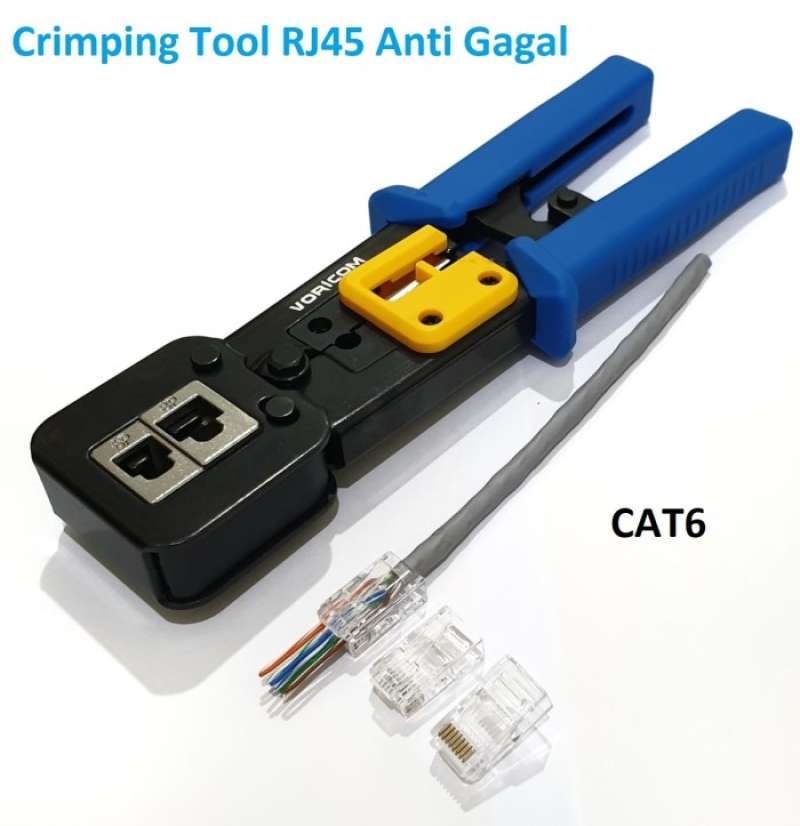 Promo Tang Crimping Tools Rj45 Cat5 Cat6 Include 1 Box Konektor Rj45 ...