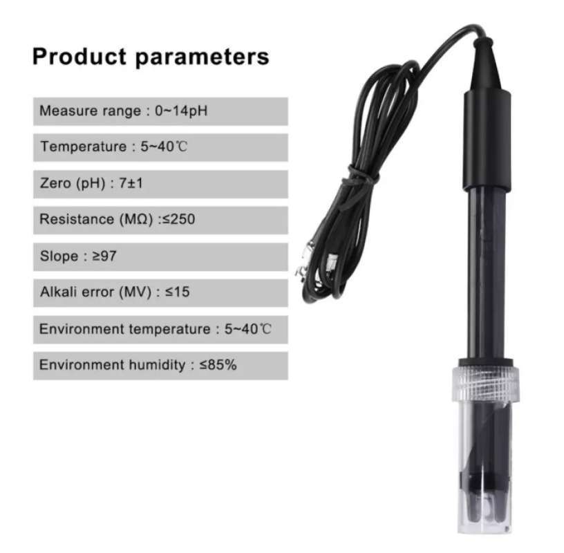 Promo E-201 Ph Electrode Sensor Bnc Connector Probe Pool Water Factory ...
