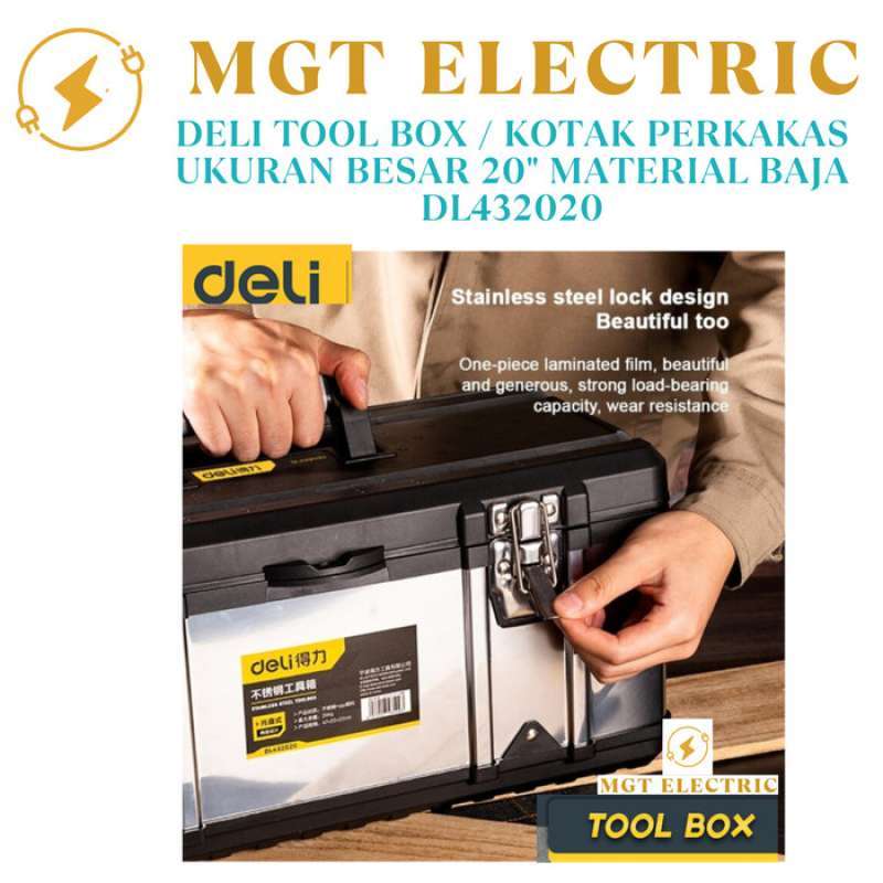 Promo Deli Tool Box / Kotak Perkakas Ukuran Besar 20 Material Baja ...