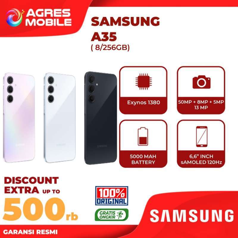 Promo Samsung Galaxy A35 5g 8gb 256gb Navy Garansi Resmi Indonesia - Navy Diskon 23% Di Seller ...
