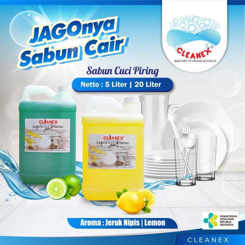 Jual Cleanex Sabun Cuci Piring 5 Liter Dishwashing Cleanex Sabun Cuci ...