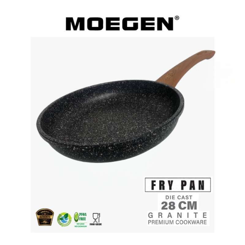 Promo Moegen Fry Pan 28cm Granite Series Handle Motif Kayu Diskon 23% Di Seller Nishimu Store ...