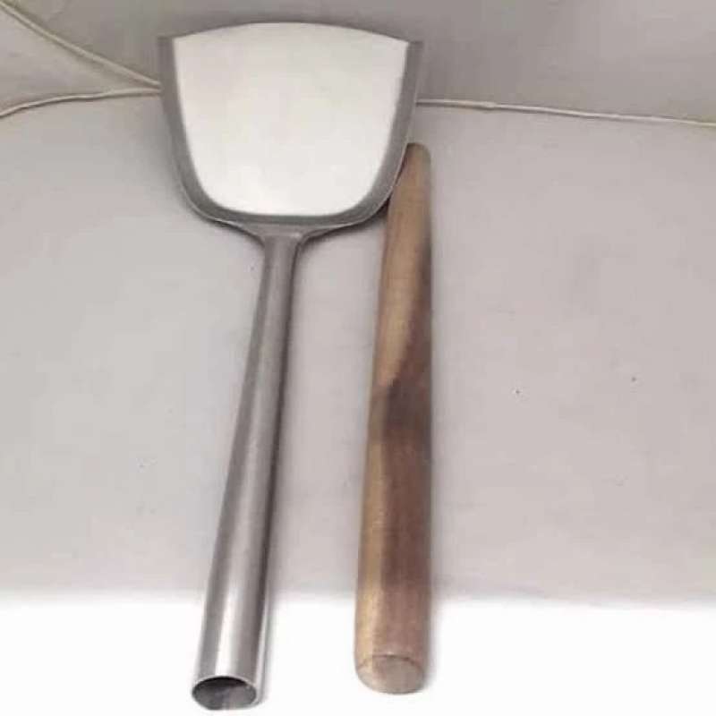 Promo Sodet Jumbo / Spatula Bahan Stainless Gagang Kayu Panjang 1 Meter ...