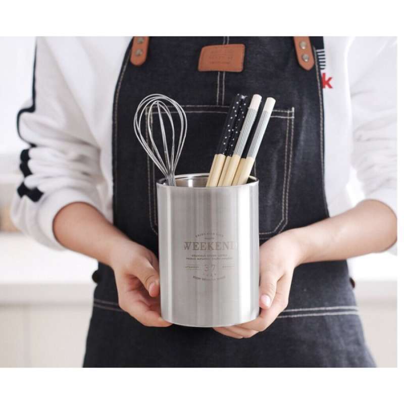 Promo Kitchen Utensils Storage Box Drain Containers Fork Spoon Diskon ...
