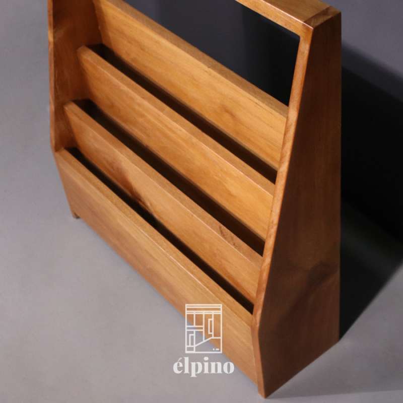 Jual Rak Buku / Rak Majalah Kayu / Aesthetic Magazine Rack / Rak ...