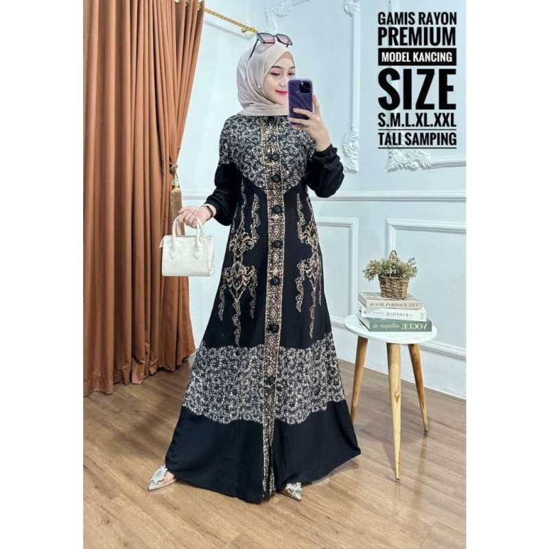 Promo Batik Usman - Gamis Twill Rayon Model Kancing Terbaru Jumbo Syari ...