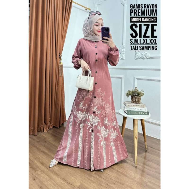 Promo Batik Usman - Gamis Twill Rayon Model Kancing Terbaru Jumbo Syari ...