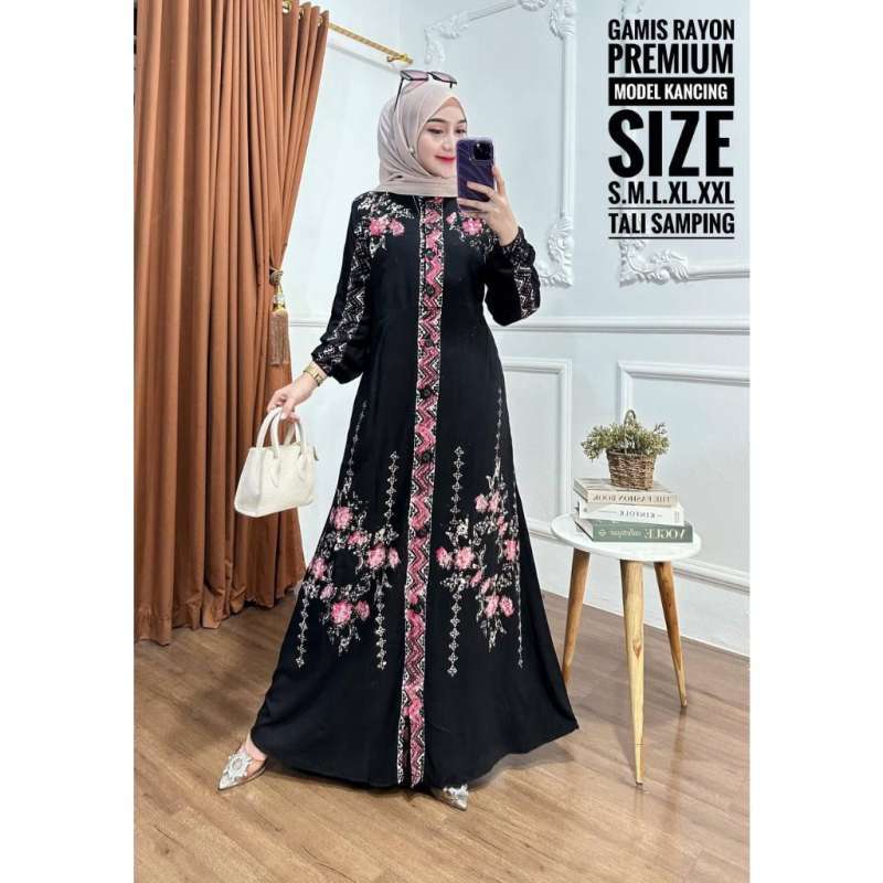 Promo Batik Usman - Gamis Twill Rayon Model Kancing Terbaru Jumbo Syari ...
