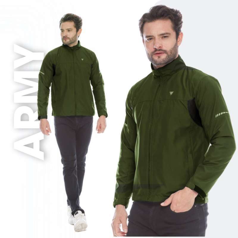 Promo Jaket Motor Harian Simple Radiance | Anti Air - Army, M Diskon 23 ...