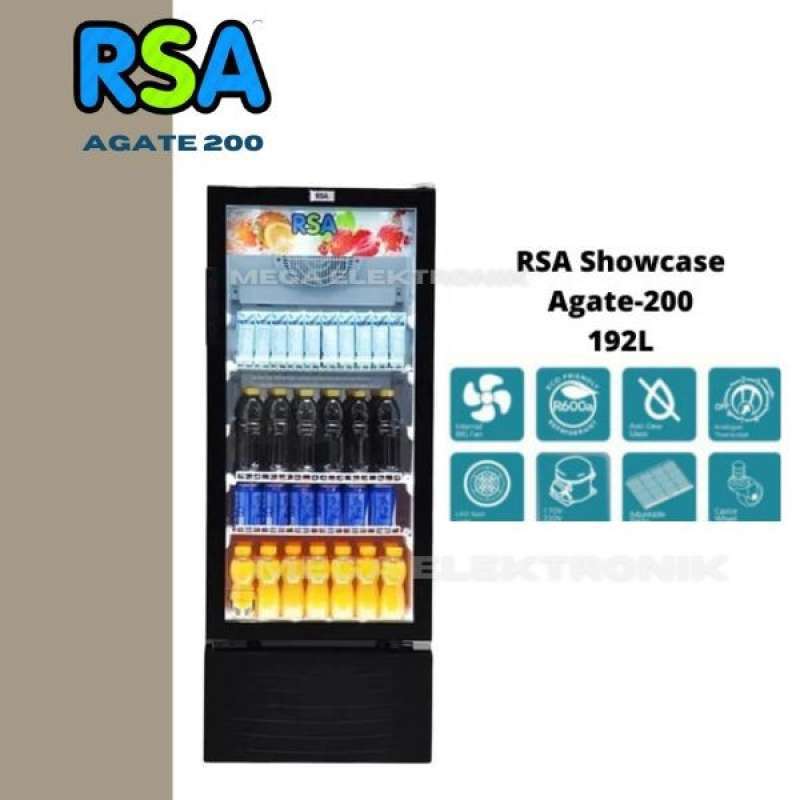 Promo Rsa Agate 200 Showcase 3 Rak Display Cooler Lemari Pendingin ...