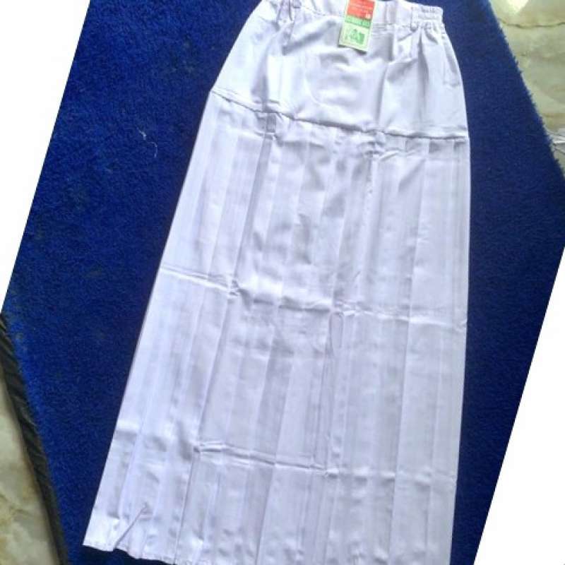 Jual Seragam Sekolah Rok Panjang Putih Sd ,smp, Sma Rempel Lipit Turun Ping - 7 Full Plisir Di ...