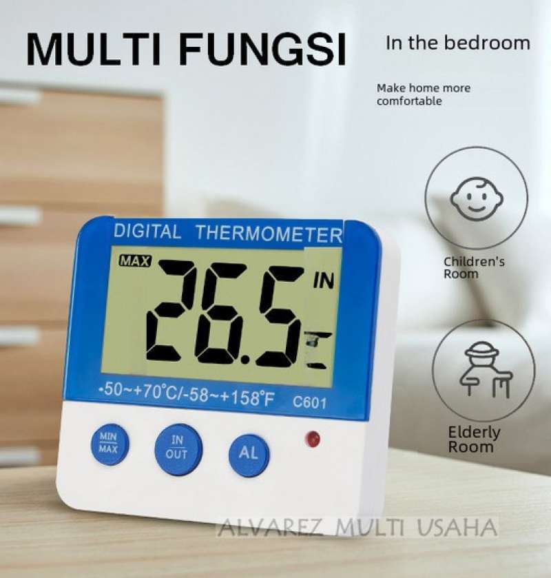 Jual Termometer Digital Outdoor/kulkas, Freezer Fridge Thermometer ...