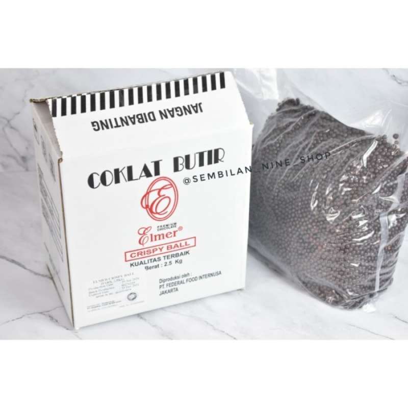 Jual Elmer Chocolate Crispy Ball Dark 2,5 Kg Crispearls Krispi Coklat ...