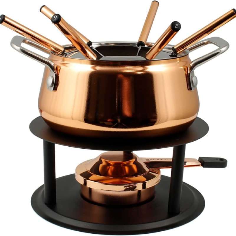Jual Swissmar Peak 10 Pcs Copper Fondue Set / Cheese & Meat Fondue Di ...