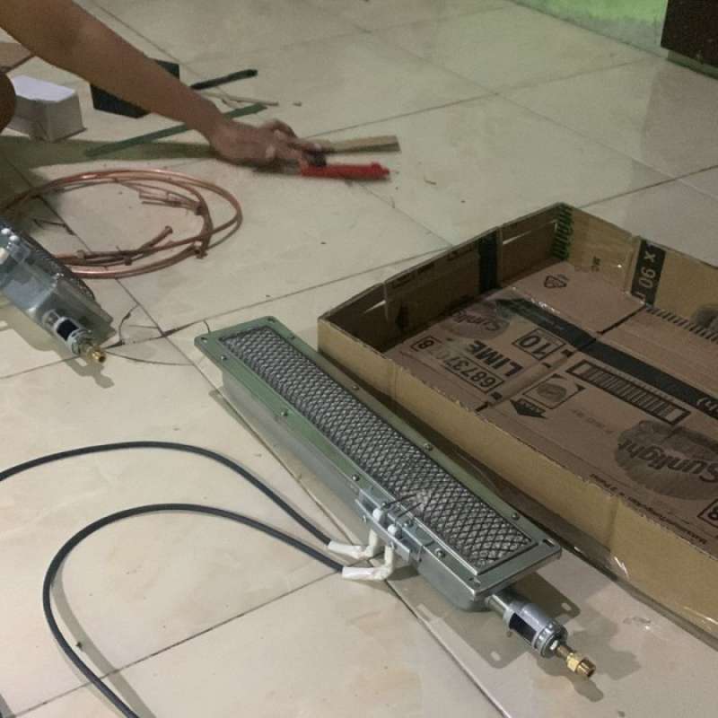 Jual Burner Infrared 40cm Dengan Pemantik Otomatis & Selenoid Valve Di ...