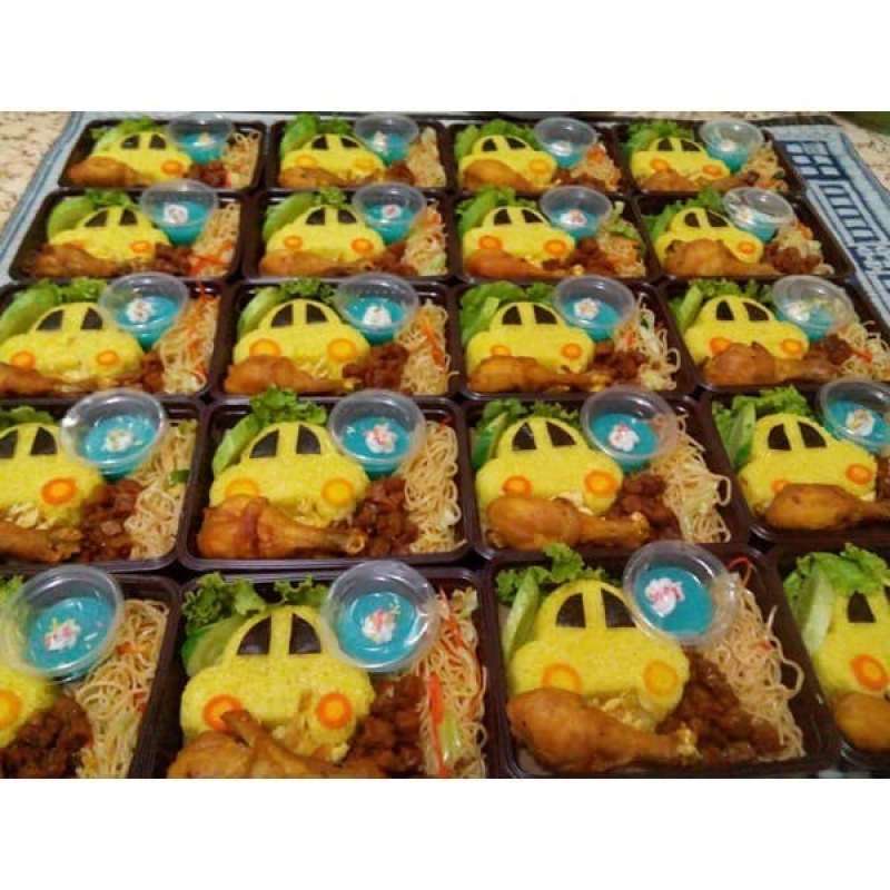 Jual Paket Nasi Kuning Bento Unik/bento Mobil/paket Bento Anak/paket ...