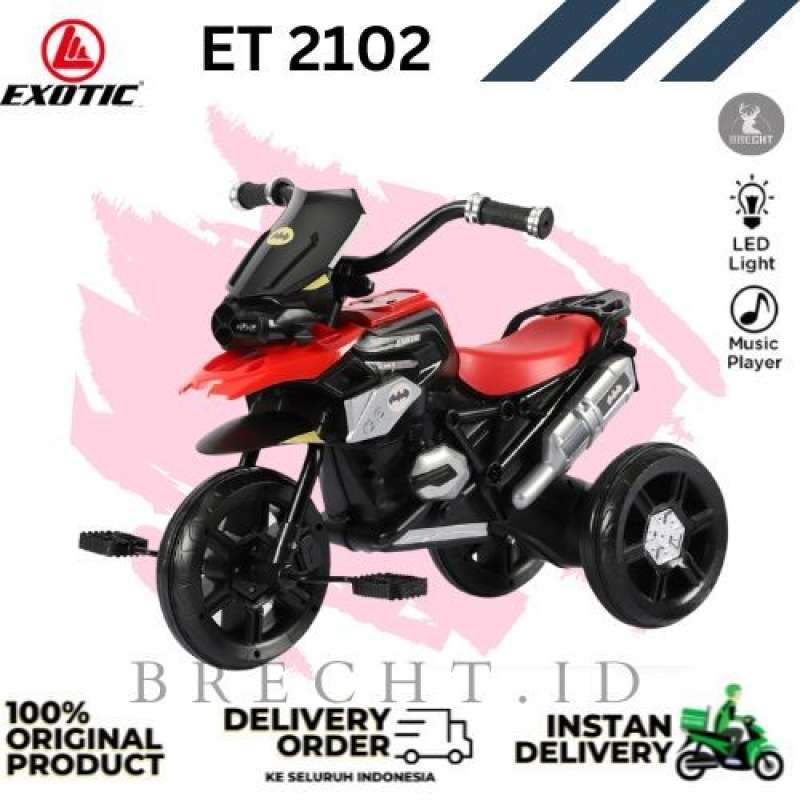 Promo Promo- Mainan Roda Tiga Anak Motor Gowes Exotic Et 2102 - Merah ...