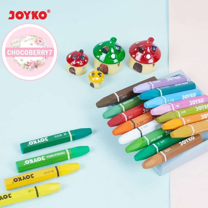 Jual Crayon Krayon Minyak Oil Pastel Joyko Crayon Warna Joyko 12 18 24 ...