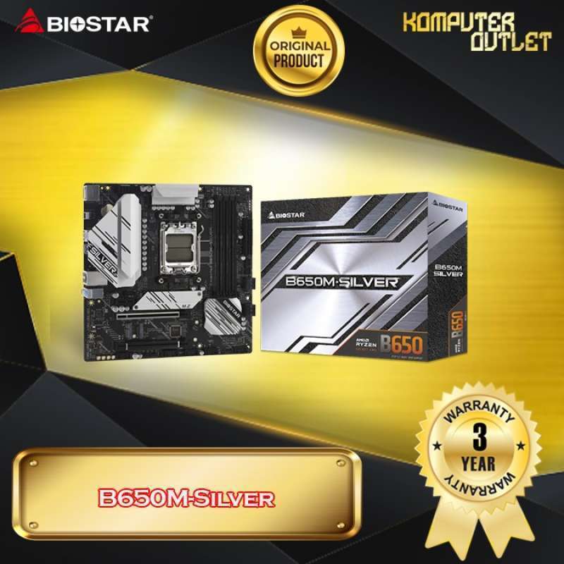 Jual Biostar B650mt Silver Motherboard Amd (b650, Am5, Ddr5) M-atx Di Seller Proton Technology ...