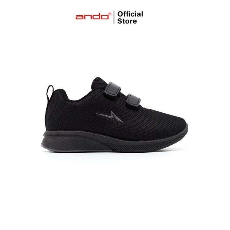 Jual Ando Official Sepatu Sneakers Sip 35 V Anak - Hitam/hitam Di ...