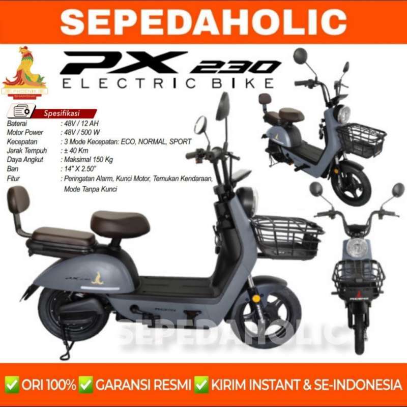 Promo Sepeda Listrik Phoenix Px 230 500 Watt Electric Bike - Grey Diskon 13% Di Seller ...