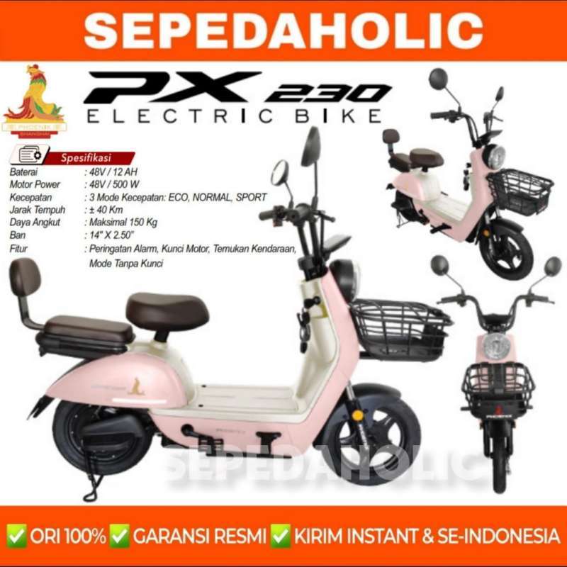 Promo Sepeda Listrik Phoenix Px 230 500 Watt Electric Bike - Pink Diskon 13% Di Seller ...
