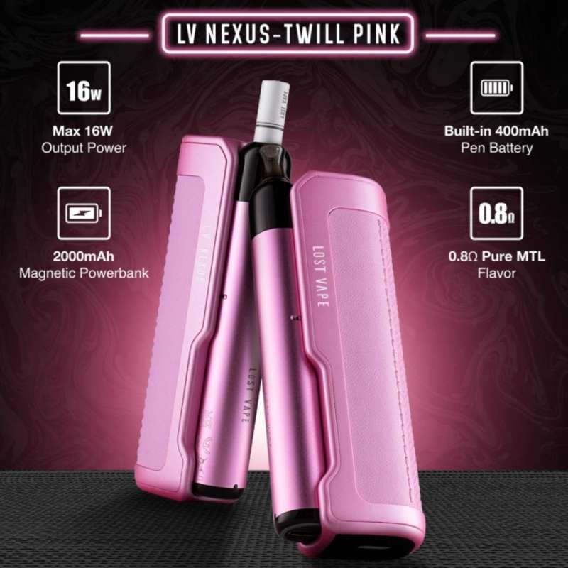 Jual Lv Nexus Twill Pink Edition 16w 2000mah Pod Kit By Lost Vape X Jvs ...